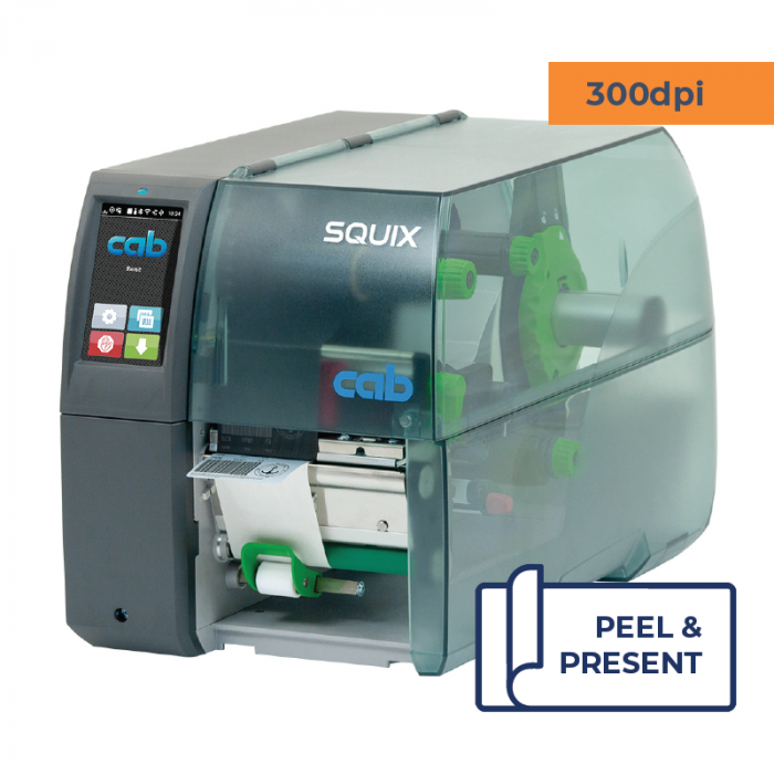 Cab Squix 4 / 300 P Printer - 300 dpi - Peel and Present | Dasco